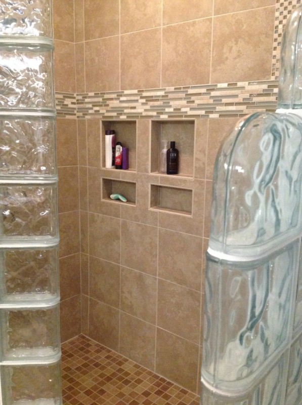 Ready for tile shower base for a glass block shower Columbus & Nationwide