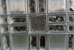 Garage glass block window with a unique architectural design in ...