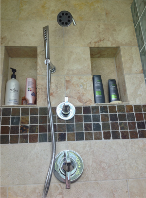 How to remodel an odd shaped custom shower stall