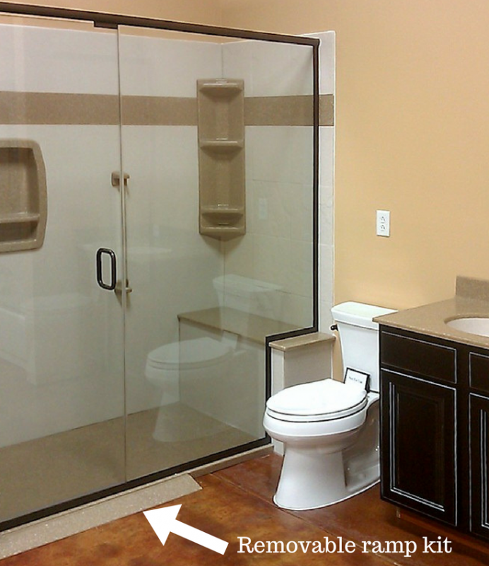 Ramped roll in shower alternatives, wet rooms, solid surface shower ...