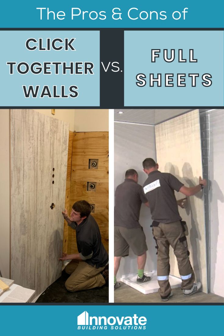 Pros Cons Click Together vs. Full Sheet Shower Surround Panels – Nationwide Supplier Cleveland ...